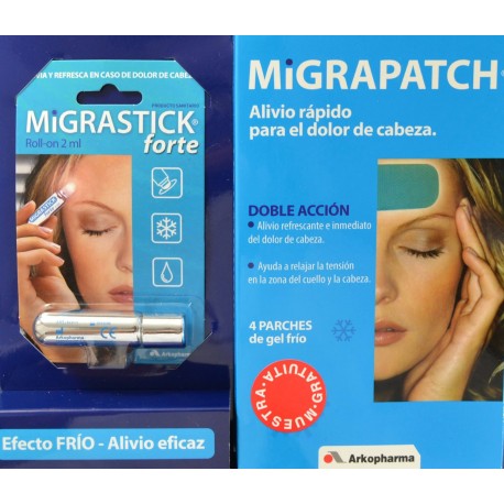 MIGRASTICK FORTE ROLL-ON 2 ML + MUESTRA GRATUITA MIGRAPATCH ARKOPHARMA ...
