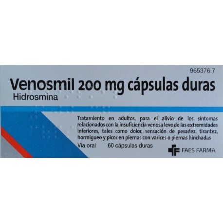 VENOSMIL 200 MG 60 CÁPSULAS DURAS FAES FARMA - Farmacia Anna Riba