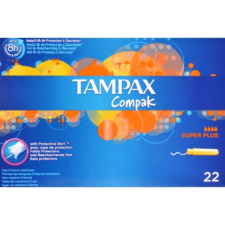 TAMPAX COMPAK SUPER PLUS 22 U - Farmacia Anna Riba