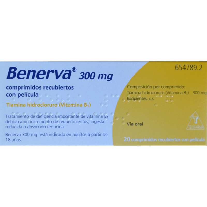 BENERVA 300 MG 20 COMPRIMIDOS RECUBIERTOS CON PELÍCULA TEOFARMA ...