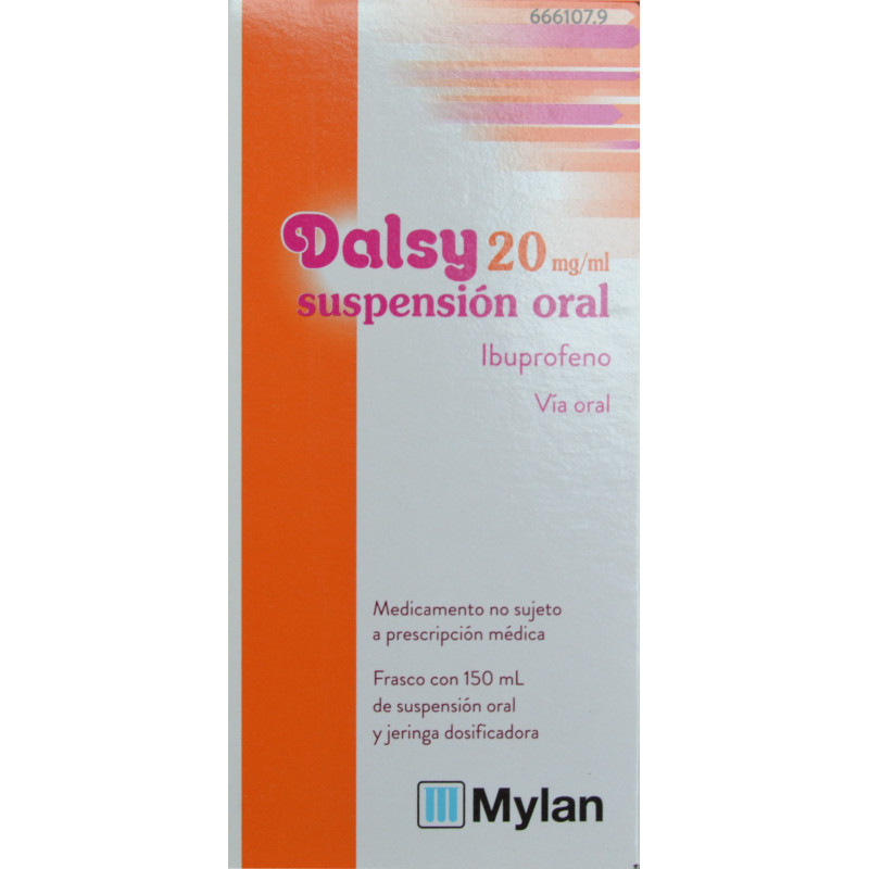 DALSY 20 MG/ML SUSPENSIÓN ORAL 150 ML MYLAN - Farmacia Anna Riba